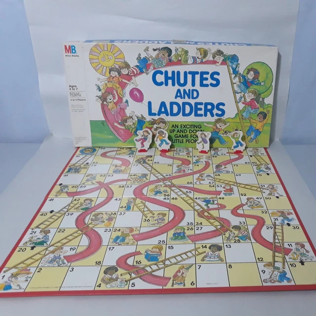 VINTAGE 1956 CHUTES and Ladders Board Game Milton Bradley Complete Nice ...