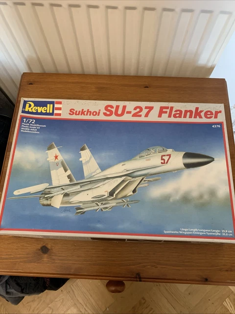 REVELL SUKHOI SU-27 Flanker 1/72 Model Aircraft Kit 1989 Rare No 4376 £ ...