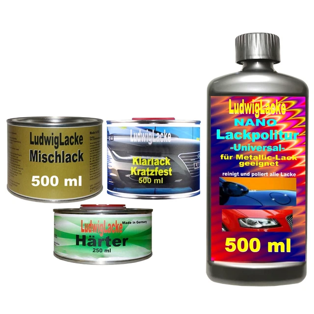 CUBANITE ARGENT 9723 pour Mercedes 1,25 Litre Lot Peinture Auto Prêt ...