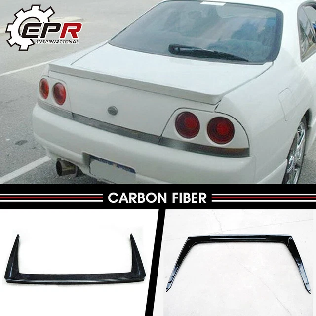 FOR NISSAN SKYLINE R33 Gtr Carbon Fiber Rear Trunk Rear Spoiler Wing ...
