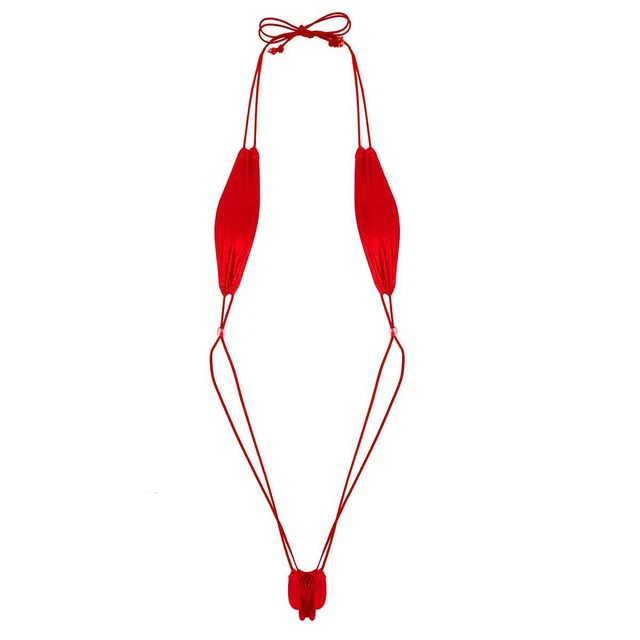 WOMEN SEXY MICRO Bikini Thong Sling Shot G-String Backless Bodysuit ...