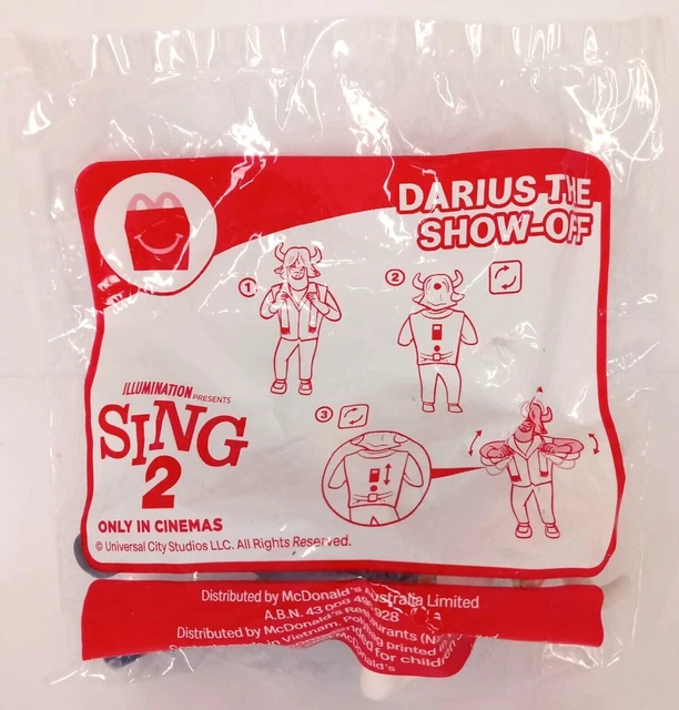 DARIUS THE SHOW Off McDonalds Happy Meal Toy - Sing 2 - sealed EUR 6,32 ...
