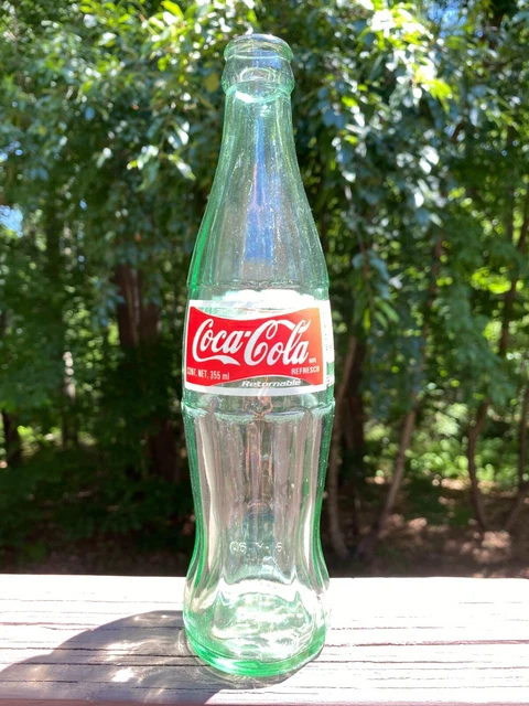 COCA-COLA FLASCHE LEER Hecho en Mexico Refresco Mehrweg 355ml 2002 grün ...