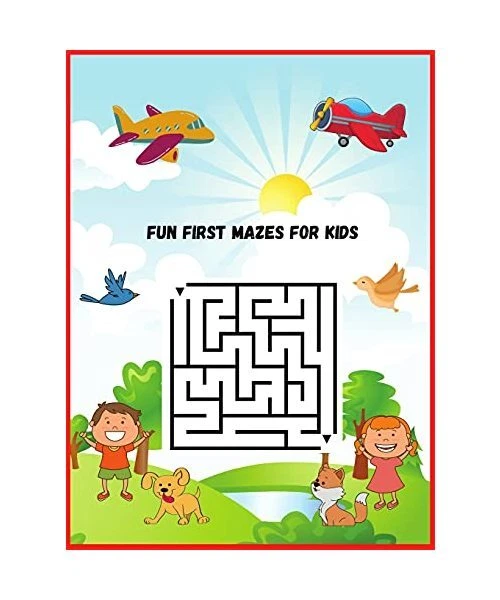 FUN FIRST MAZES for Kids: Maze Learning Activity Book For Kids 4-6 6-8 ...