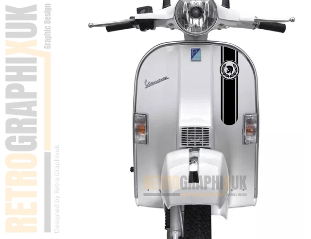 VESPA PX LML Laurel Trojan Stripes Sticker Leg Shield Decal Skinhead ...