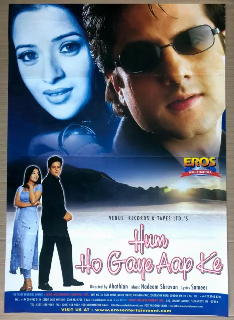 HUM HO GAYE Aap Ke Hindi Bollywood Film Movie Poster £15.00 - PicClick UK HUM HO GAYE Aap Ke Hindi Bollywood Film Movie Poster £15.00 - PicClick UK