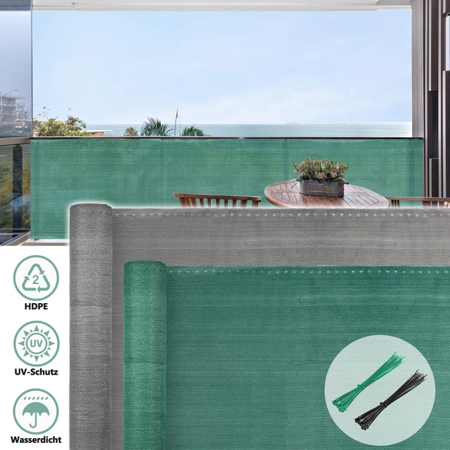 BALKONSICHTSCHUTZ ZAUN NETZ Gartenzaun HDPE Blende Balkon ...