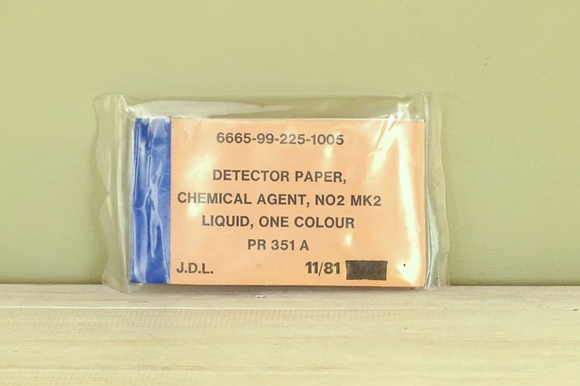 BRITISH MILITARY ISSUE Detector Paper, No.2, Mk2 Liquid, One Colour ...