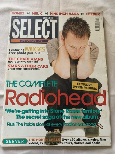 SELECT MAGAZINE NOV 1999 Radiohead *rare Blur Poster* Vintage Retro ...