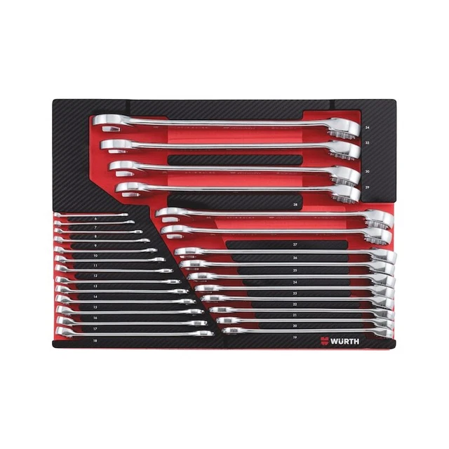 CHIAVI INGLESI COMBINATE Set Carrello Officina 27pz - WÜRTH 0965905920 ...