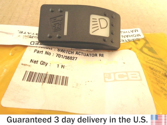 JCB BACKHOE- GENUINE Jcb Actuator Rear Work Light Switch Cover (Part ...