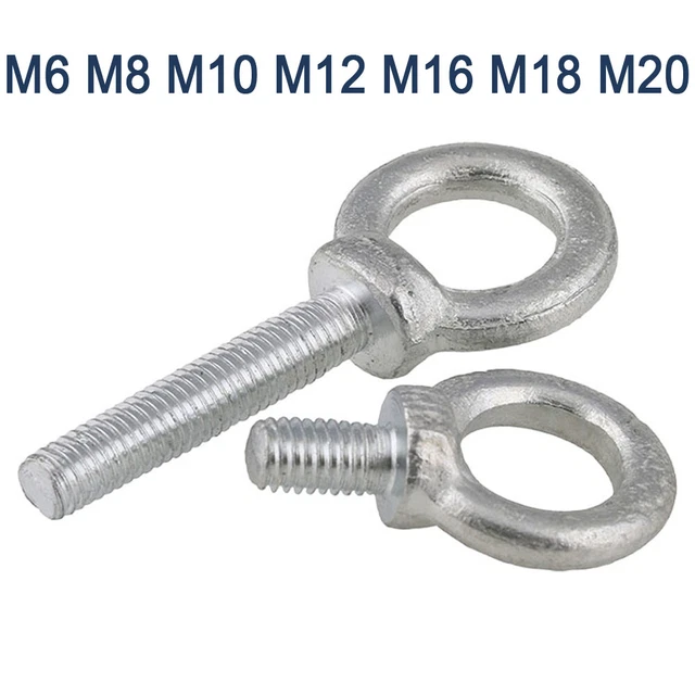 M6 M8 M10 M12 M16 M18 M20 Lifting Eye Bolt Nut Galvanic Zinc Male Ring Screws EUR 1,30 - PicClick FR
