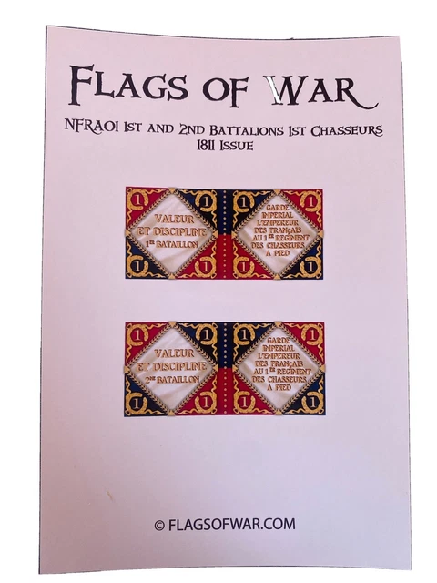 28MM NAPOLEONIC FLAGS of war french chasseur garde EUR 5,00 - PicClick DE