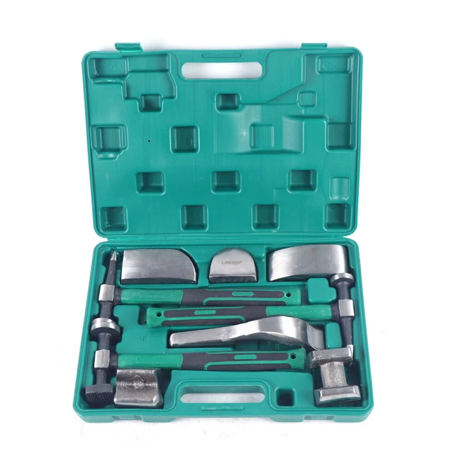 Car Dent Repair Kit HILKA PANEL BEATING HAMMER 7PC CAR AUTO BODY DENT ...