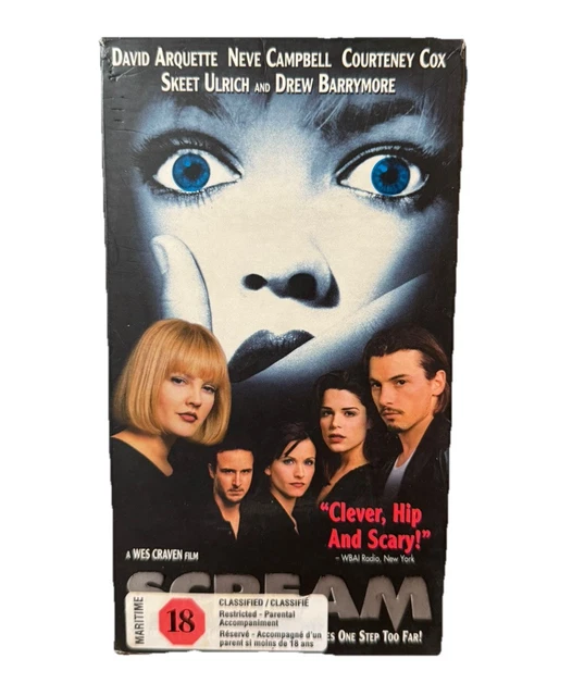 SCREAM WES CRAVEN Drew Barrymore Courteney Cox David Arquette VHS 1996 ...