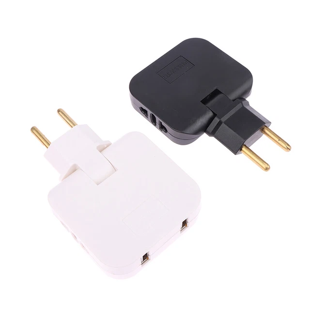 EU PLUG 180 Degree Rotary Adapter 3 In 1 Electrical Plug Power ...