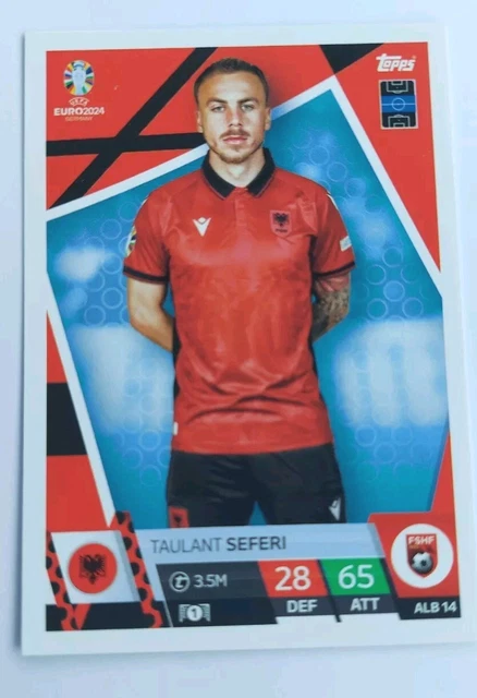 TOPPS MATCH ATTAX Euro 2024 Taulant Seferi Base Card Albania #ALB 14 ...