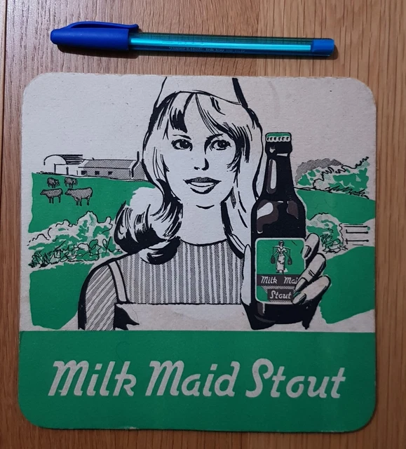 LARGE MILK MAID Stout Beer Mat, Pre 1980. EUR 2,28 - PicClick FR