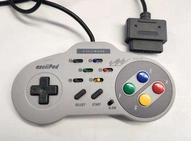 SUPER NINTENDO SNES AsciiWare Turbo AsciiPad Controller Model 4900 $24. ...