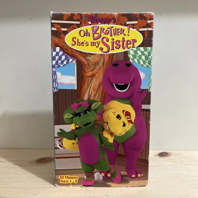 BARNEY’S OH BROTHER! She’s My Sister VHS 1998 Children’s Barney Cartoon ...