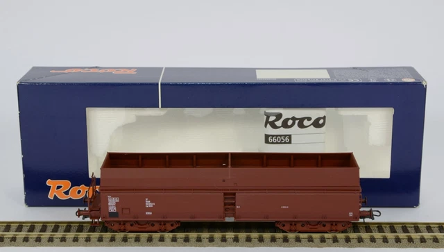 ROCO HO 66056 DR BOGIE COAL HOPPER WAGON NEM CLOSE COUPLINGS Nr MINT ...