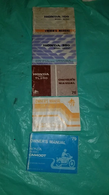 HONDA TRIUMPH YAMAHA Owner Owner's Manuals 70S 80S 90S Each See Notes ...