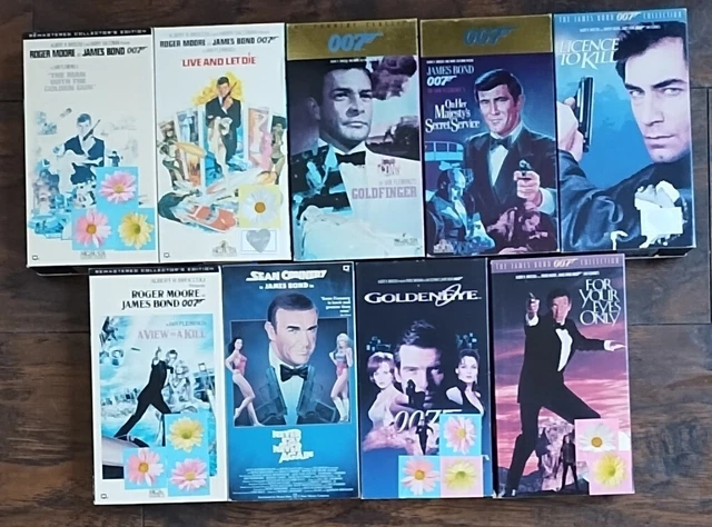 CLASSIC JAMES BOND 007 Collection 9 VHS Lot Sean Connery Roger Moore Blockbuster £6.54 - PicClick UK