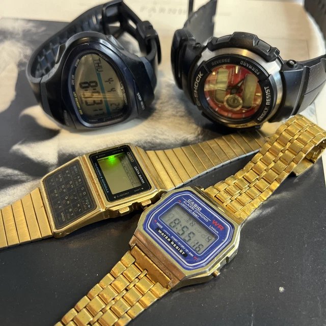 VINTAGE CASIO DIGITAL Watch Lot Gshock Databank Casio Sport WR $66.00 ...