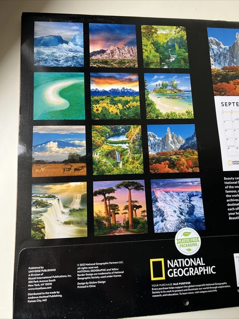 NATIONAL GEOGRAPHIC 2024 Calendar - Most Beautiful Places - New £1.00 ...