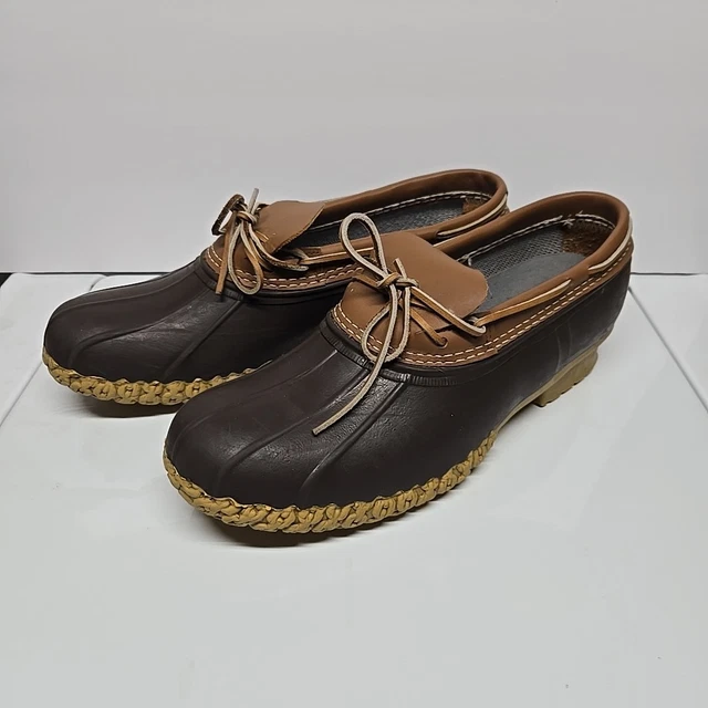 L.L. BEAN RUBBER Muck Boots Men’s 14 Low Duck Brown Casual Spring Rain ...