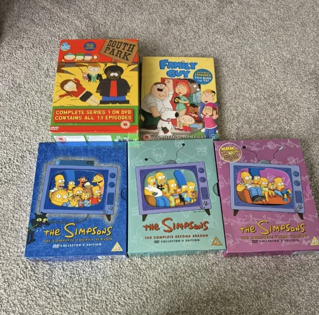 THE SIMPSONS DVD Boxset Collection Bundle South Park Job Lot family guy ...