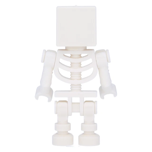 LEGO MINECRAFT SCHELETRO con teschio cubo - personaggio scheletro LEGO ...