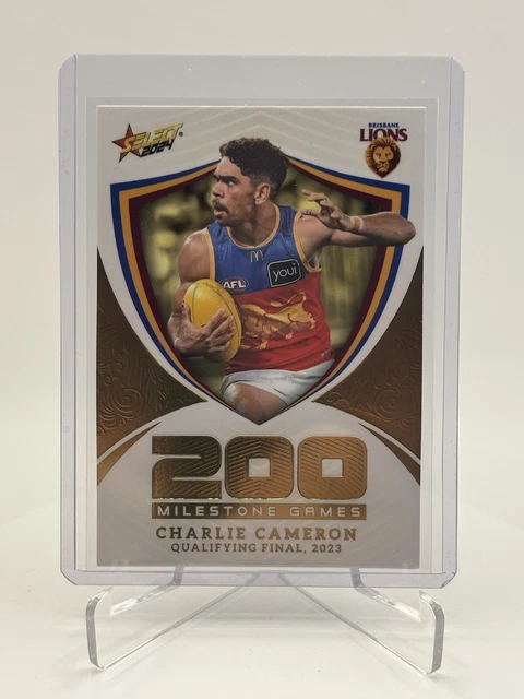 CHARLIE CAMERON 2024 Select AFL Footy Stars Milestone Card MG11 ...
