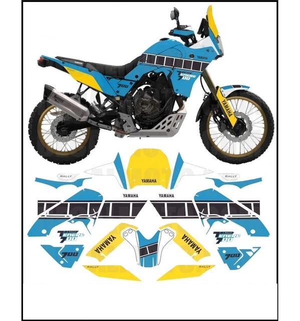 KIT AUTOCOLLANT STICKERS Compatible Ténéré 700 T7 Rally Édition Tribute ...