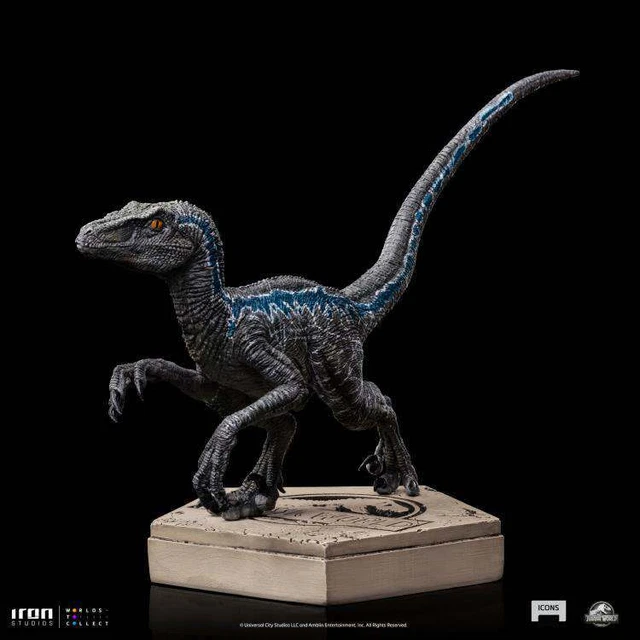 JW ICONS VELOCIRAPTOR Blue Statue EUR 98,12 - PicClick FR