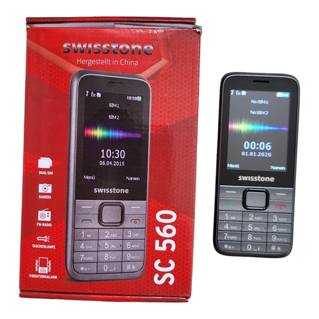 SWISSTONE SC 560 Dual Sim Handy Mobiltelefon mit großem Display für ...