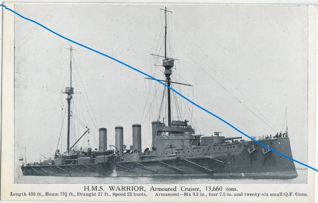 WW1 RN ROYAL Navy HMS Warrior Battle of Jutland £8.99 - PicClick UK