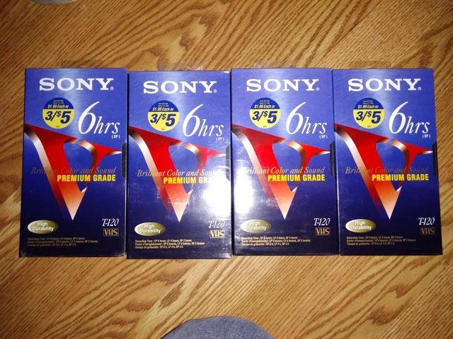 7 VHS CASSETTES T120VF Premium Grade VHS Video Tapes 6 Hours Sealed NOS ...