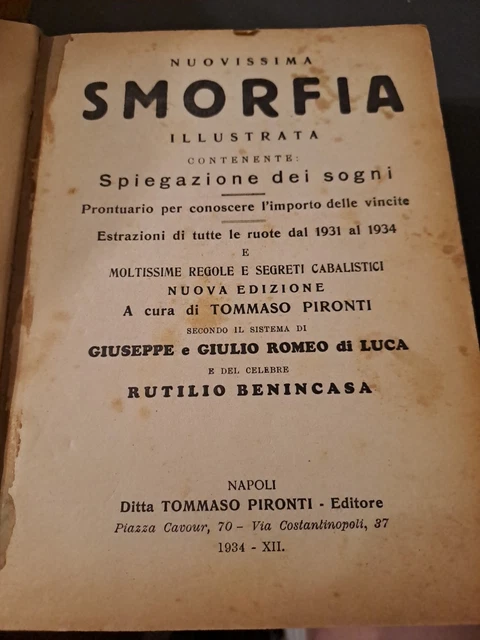 NUOVA SMORFIA ILLUSTRATA-SPIEGAZIONE dei sogni-Segreti Cabalistici ...