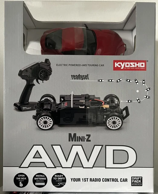 KYOSHO MINI-Z AWD Toyota Supra GR Red Readyset Drift Pack + Kyosho LED ...