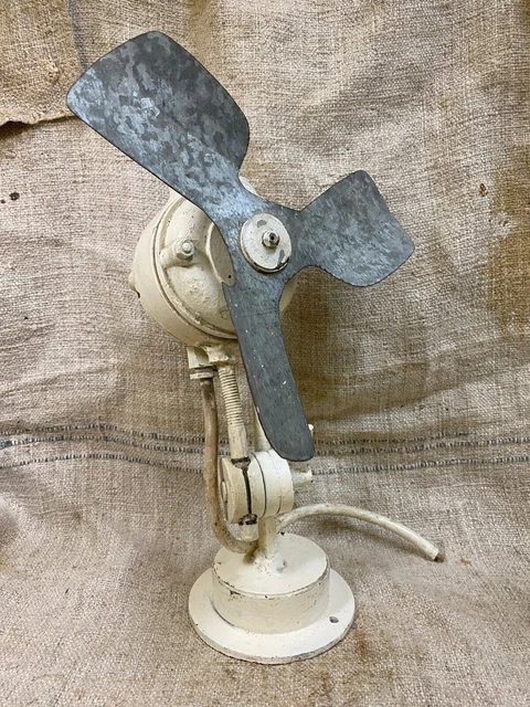 VINTAGE METALLIC FAN from a military armored vehicle made in Czech £65. ...