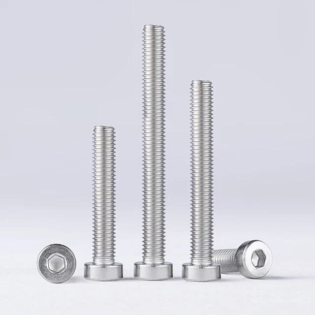 DIN 912 ZYLINDERSCHRAUBE Flachkopf V2A Stahl Innensechskant Vollgewinde M2 - M12 EUR 2,81 ...