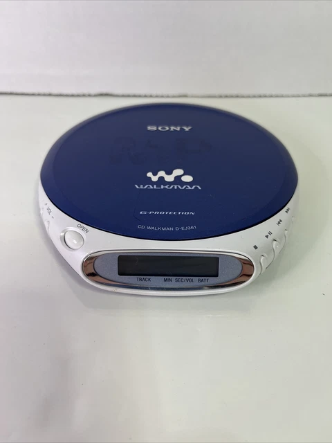 SONY WALKMAN CD Player Blue D-EJ361 Portable Discman G-Protection ...