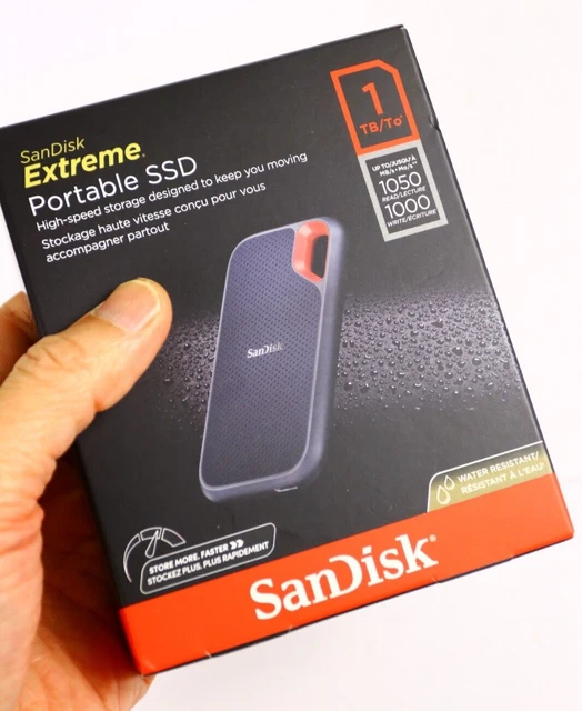 SANDISK EXTREME PORTABLE SSD 1TB External Solid State Drive Black £92.24 - PicClick UK