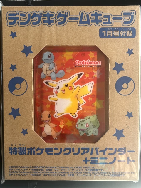 RARE POKEMON MINI Clear Binder 2003 Pikachu & Starters Sealed Japan ...