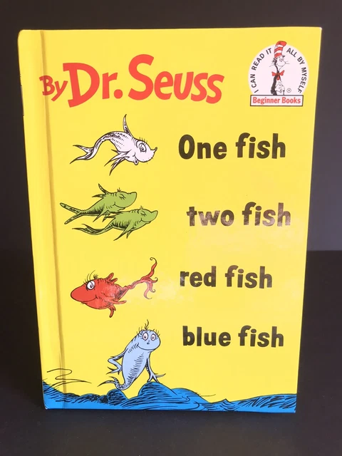 DR SEUSS ONE Fish Two Fish Red Fish Blue Fish 1960 Theodor Geisel Book ...