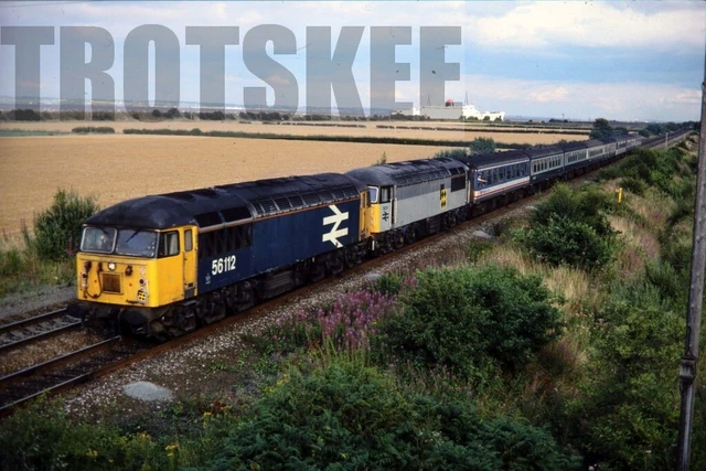 35MM SLIDE BR British Rail Diesel Loco 56112/111 Class 56 Holywell 1991 ...