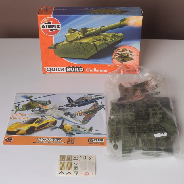 AIRFIX QUICK BUILD J6022, Challenger Tank, Model Kit, Sealed Bags £10. ...