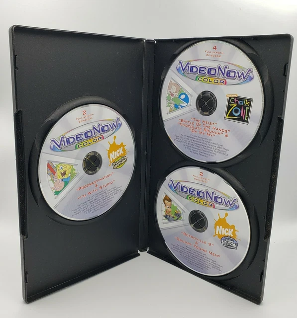 2004 VIDEO NOW Color Nickelodeon Nick Mix #1 3 Disc Pack Personal Video ...