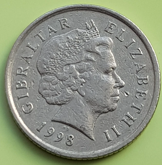 1998 🇬🇮 GIBRALTAR 10p coin Gibraltar EURO PORT Ten Pence coin Gibraltar ...